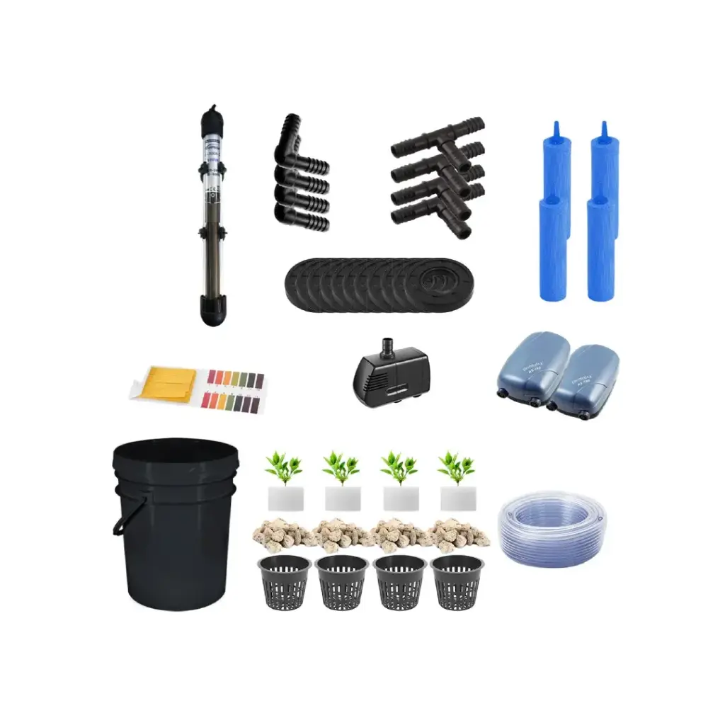 Grow Pot RDWC 5GAL Kit 5-Bucket Hydroponic System with Air Pumps, Net ...